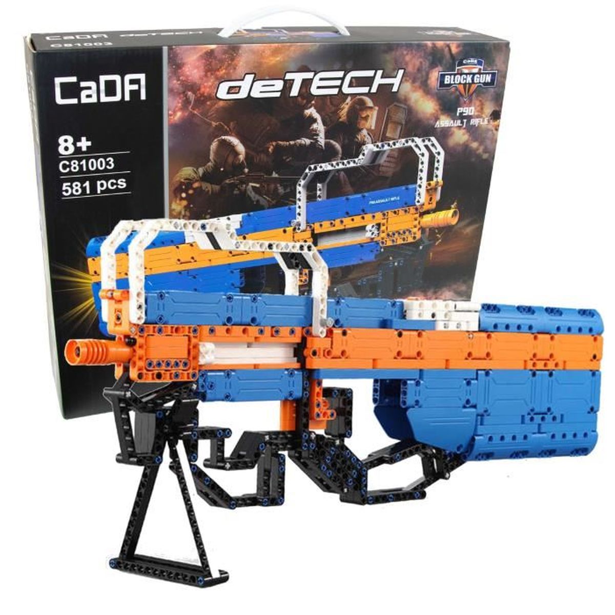 Cada C81003W Construction Blocks Assault P90 Rifle 581 el. - Cdiscount ...