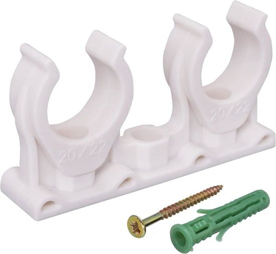 Lot De 10 Colliers De Serrage Doubles En Plastique Pour Tuyaux De 20 À 22 Mm, Collier De Serrage ...