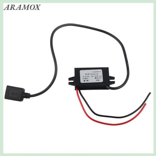 ARAMOX Module Abaisseur Convertisseur 12V/24V vers USB 5V 3A ...
