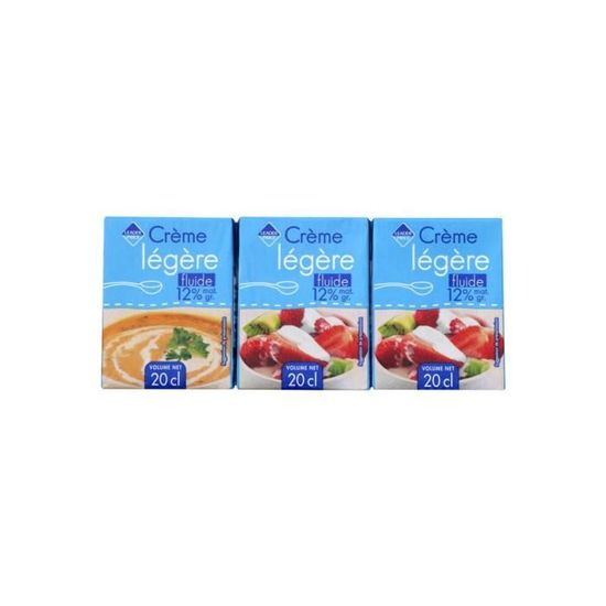 Crème légère Leader Price x3 - 20cl - Cdiscount Au quotidien