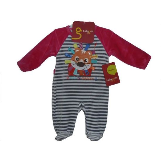 Pyjama bébé filles babygro en velours 9 mois gris roe Gris - Cdiscount ...