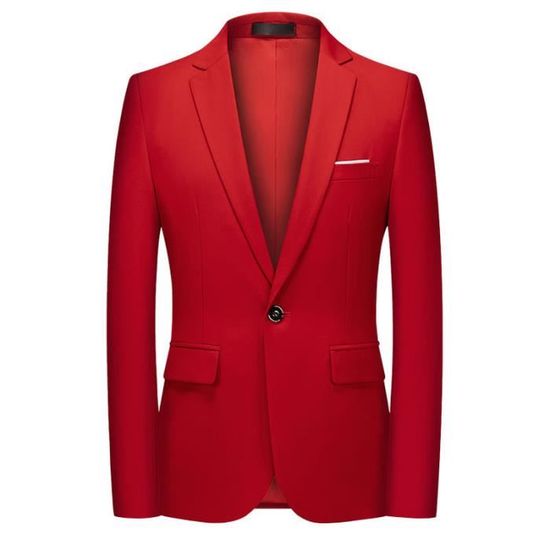 Costume Homme 3 Pièces - Marque Luxe - Rouge - Fête Soirée Mariage ...