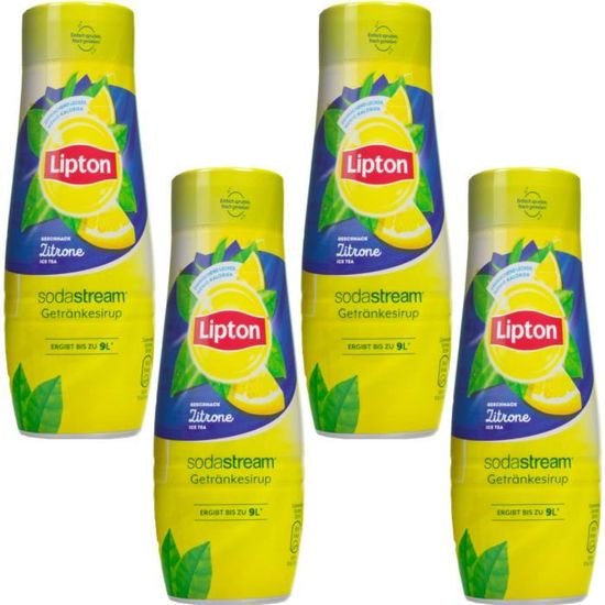 Sirop pour SodaStream - Lipton - Ice Tea Citron 440 ml - Pack 4 pièces ...