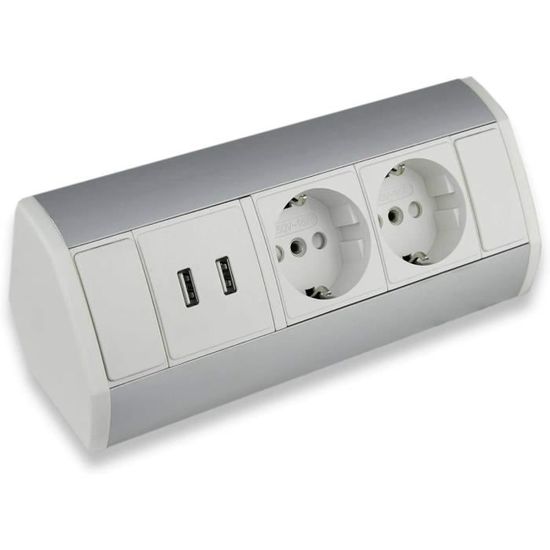 Multiprise pour meubles avec 2 ports USB - Idéal pour les cuisines et ...