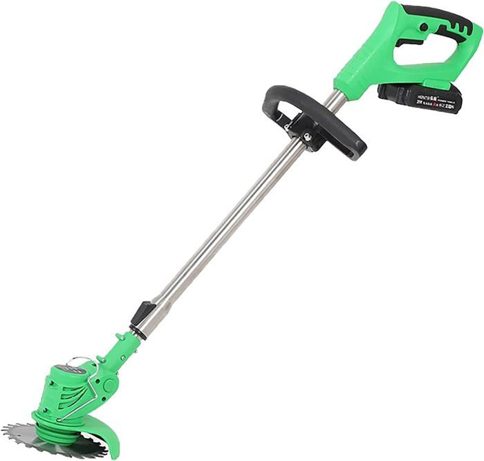 Bordures sans Fil Coupe Bordure sans Tondeuse de Jardin télescopique légère avec 3 Lames Coupe ...