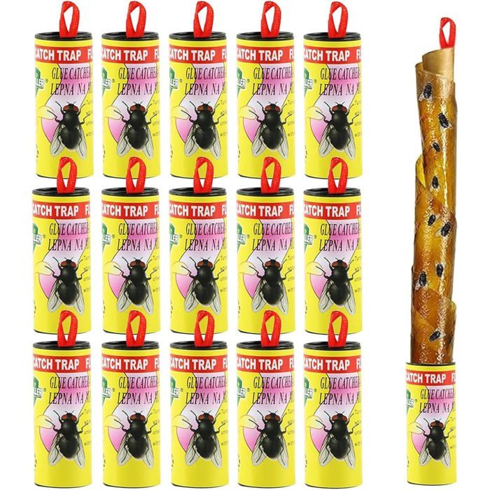 Rouleaux de Papier Tue-Mouches,16PC Papier Tue Mouche Interieur,Ruban ...