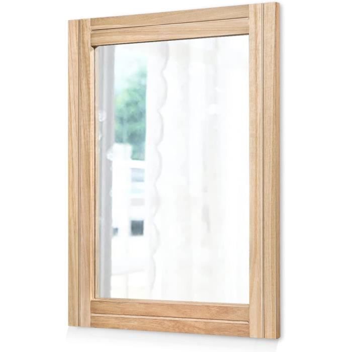 Miroirs Rustiques Pour Le Mur 50X40Cm Miroir Rectangulaire Avec Cadre ...