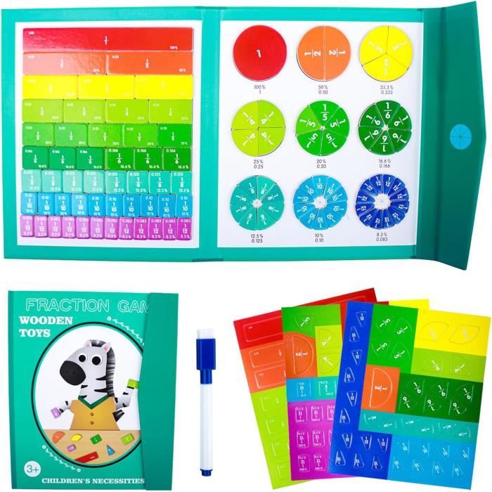 Planche de puzzle de sensibilisation à la fraction, avec tuiles de ...