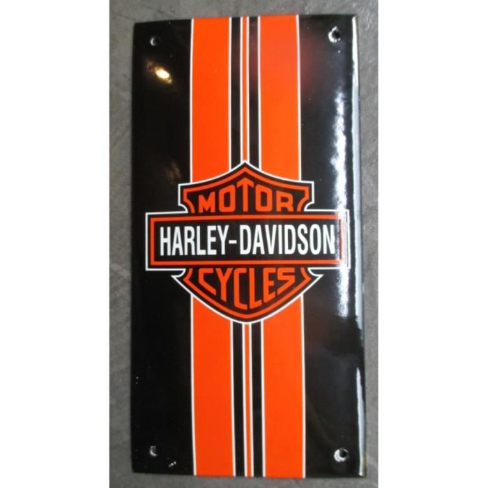 Plaque émaillée - Harley Davidson - Logo HD - 20x10 cm - Décoration ...