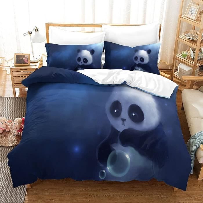 Parure de lit - Panda - Housse de Couette Motif Animal - Double ...