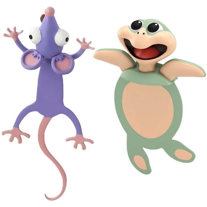 Signet 3D Animaux Joli Marque-Page de Livre Animé pour Enfants Bureau ...