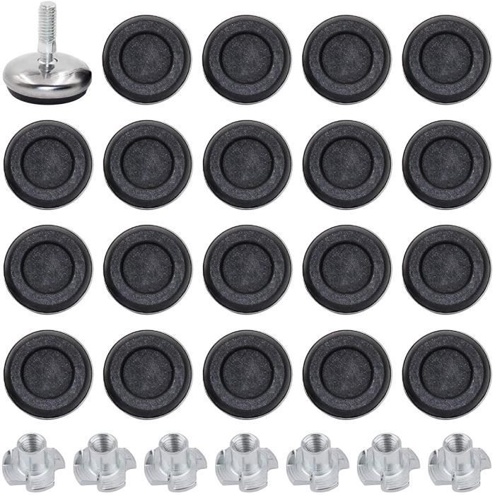 Lot de 20 cales réglables M6 pour meubles avec pieds de nivellement ...