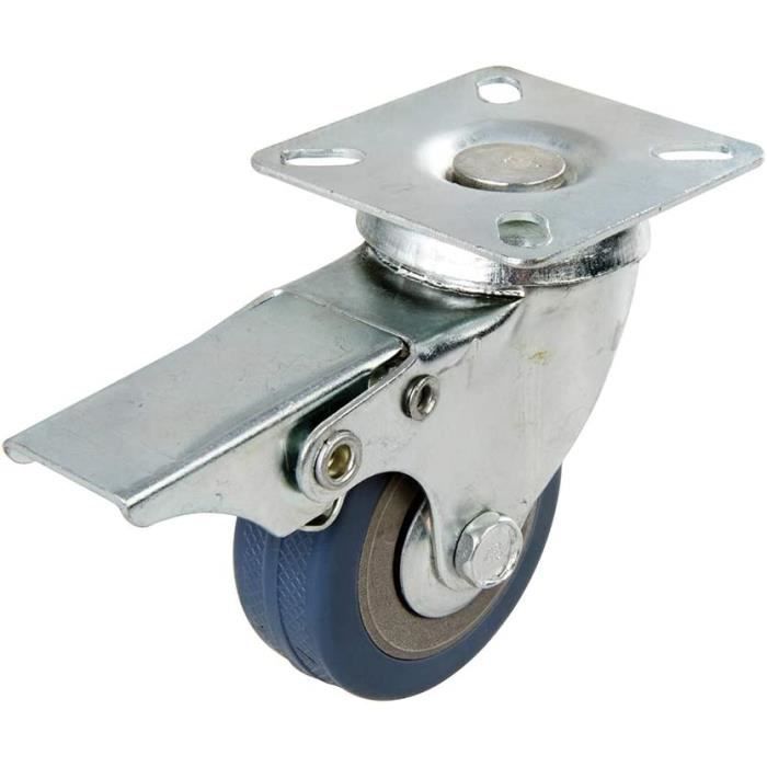 Roulette Pivotante Caoutchouc Frein 50 Mm (50 Kg - Cdiscount Bricolage