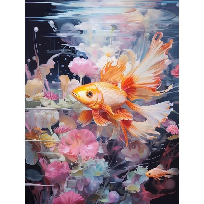 Bimkole 5D DIY Diamond Painting Kits poisson rouge Broderie Diamant ...