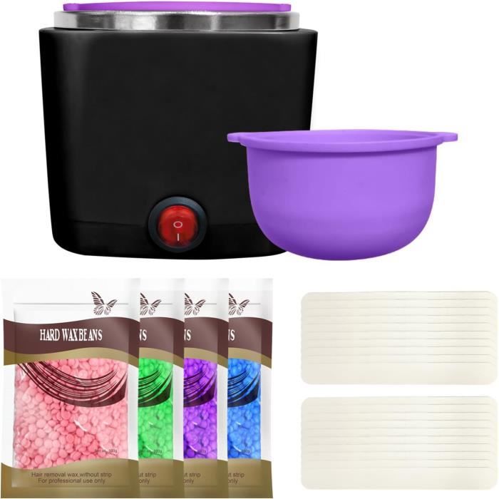 Mini Chauffe Cire Epilation Avec Pot En Silicone 200Ml, Machine À Cire ...