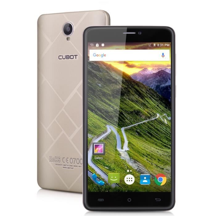 Cubot MAX 6.0" IPS HD 4G Smartphone Débloqué Android 6.0 Octa-Core Dual ...