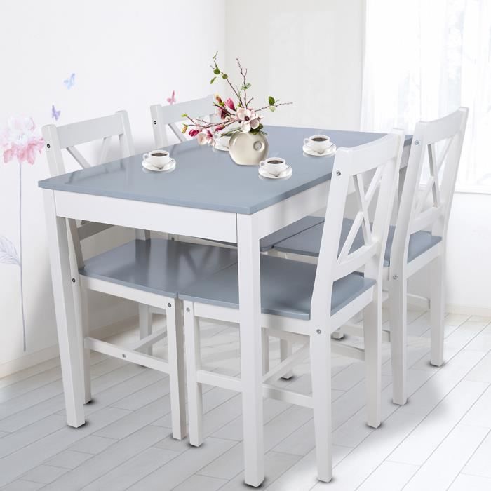 Table à manger 4 personnes contemporain | Set Table à manger + 4 ...