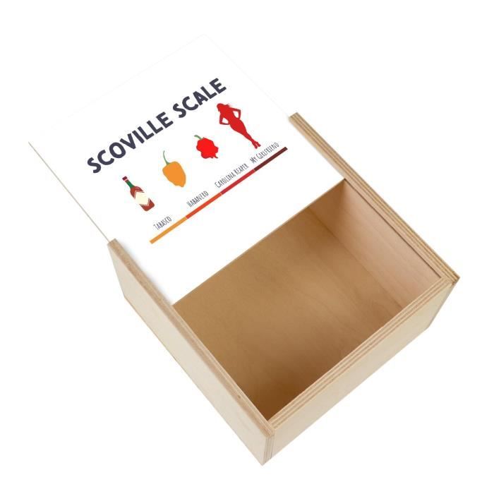 Boite Coffret en Bois - Scoville Scale Ma Copine Hot Piment Amour (11 x ...