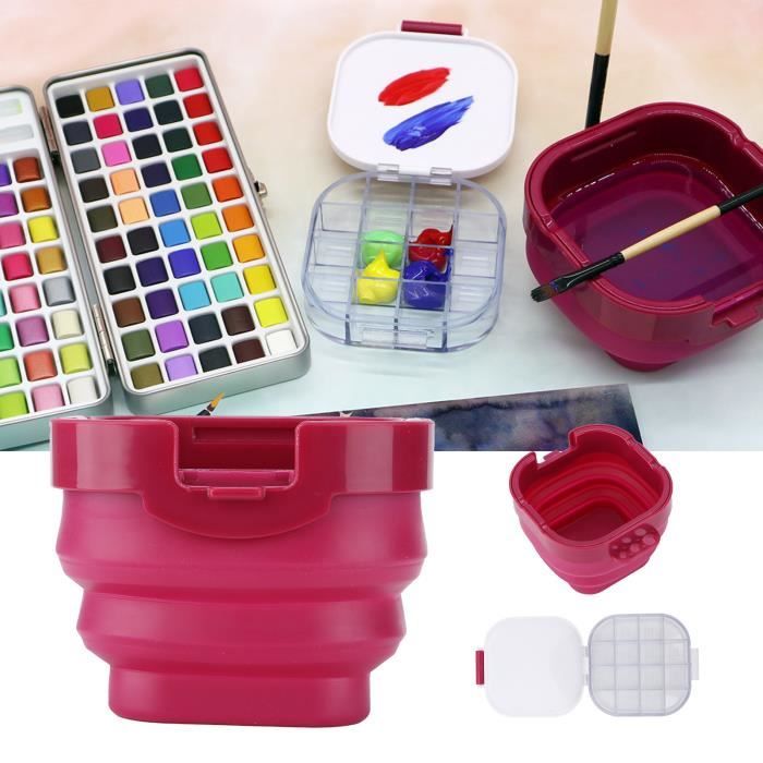 Seau de lavage de stylo pliable FDIT - Rouge - Boîte de peinture ...