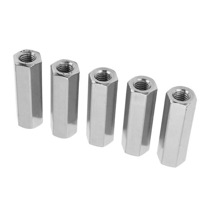 Fdit Écrous de fixation hexagonaux 5 pièces écrou d'accouplement ...