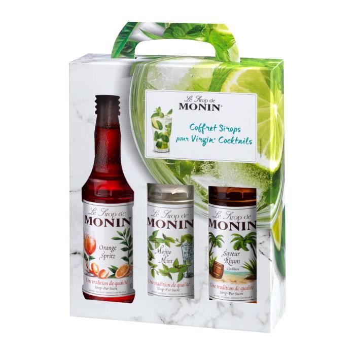 MONIN Coffret Sirop Virgin Cocktail - 25 cL x 3 - Cdiscount Au quotidien