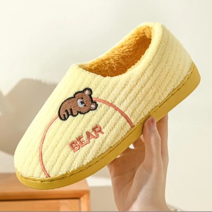 Chaussons - C-yellow - Mixte - Semelle antidérapante - Doublure en ...