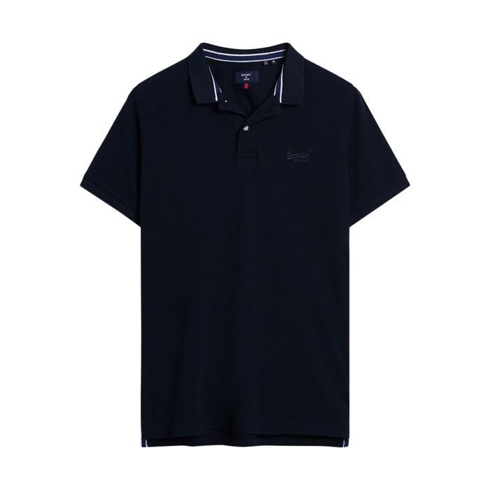 Polo classique en piqué - Superdry - Homme - Bleu - Manches courtes ...