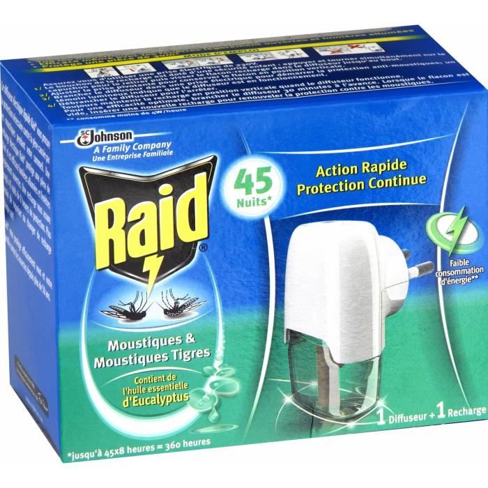 RAID Diffuseur Electrique insecticide liquide - 45 nuits - Cdiscount Au ...