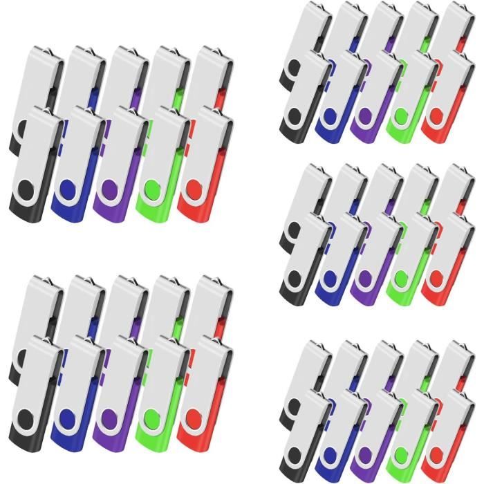 Lot De 50 Cles Usb 2.0 Clé Usb 8Go Lecteur Usb Flash Drive Mémoire ...
