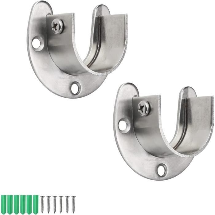 32mm Support Tringle Penderie, DEANKEJI 2 Pièce Rond Support Barre ...