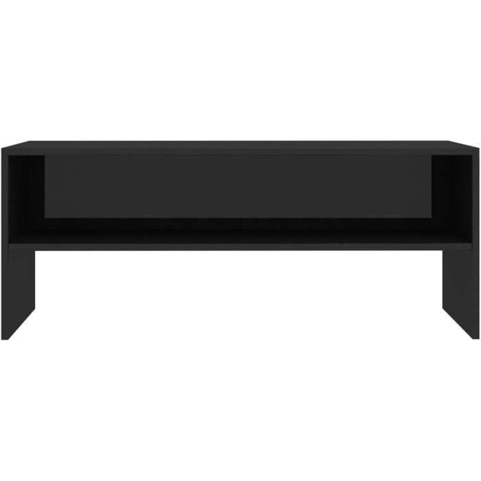 Meuble Tv À Roulettes En Panneau De Particules (Chêne Sonoma) (Noir ...