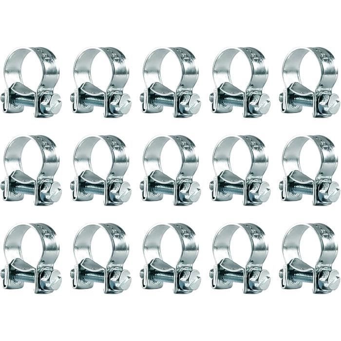 15 Pièces Collier De Serrage Métallique Inox 13-15Mm Colliers Serrage ...