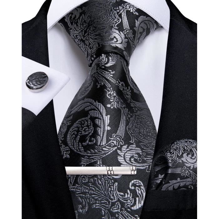 Cravate Et Mouchoir De Poche En Soie Cachemire Pour Homme Avec Boutons ...