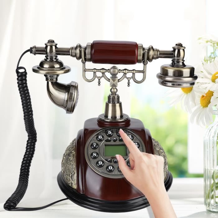 HURRISE Téléphone de bureau à domicile Téléphone fixe FSK / DTMF de ...