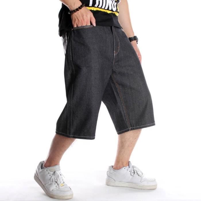 Minetom Short en Jean Hip Hop Homme Jeans Shorts Amples Garçon Hip Hop ...