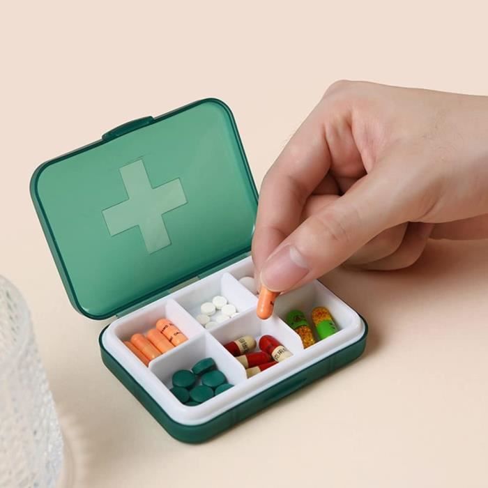 5Pcs Pilulier Semainier Francais Matin Et Soir, Pilulier 7 Jours 6 ...