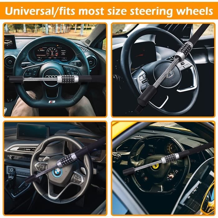 Antivol de volant ANTCOOL avec code à 5 chiffres pour déverrouiller 100 ...