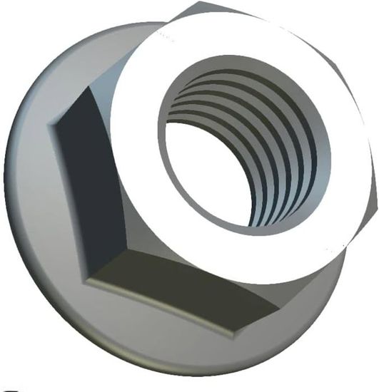 M8 Écrous À Collerette Dentelée, 17.9Mm X 13Mm A2 Contre-Écrou En Acier ...