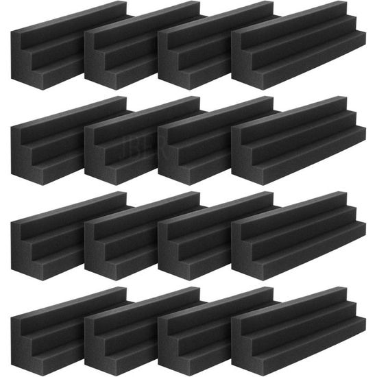 JBER Column Lot de 16 cales d'angle acoustiques en mousse pour studio ...