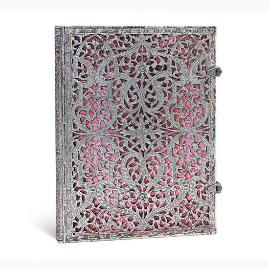 Carnet Ultra PAPERBLANKS série Filigrane Argenté modèle Rose Rouge [52 ...