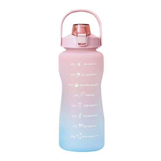 2 Liter Water Bottle With Straw Female Girls Large Portable Travel Bottles Sports Fitness Cup ...