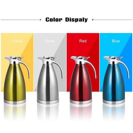 HURRISE cruche thermo Cafetière en Acier Inoxydable Double Paroi Isolée ...