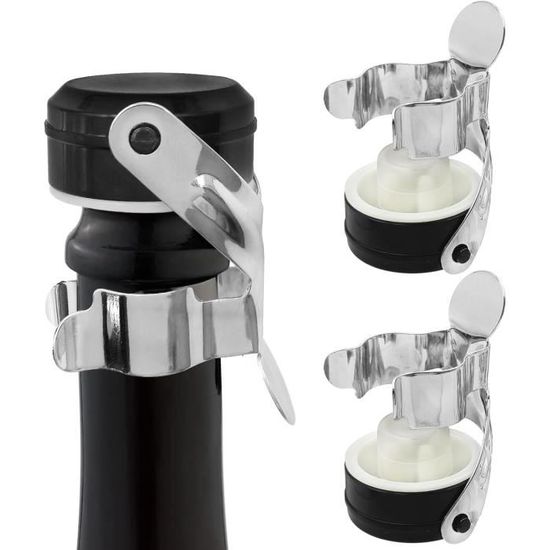 2 Pièces Bouchon Champagne Garde Bulles Bouchon Bouteille Vin Acier ...