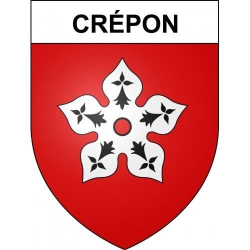 Crépon 14 ville sticker blason écusson autocollant adhésif - Taille ...