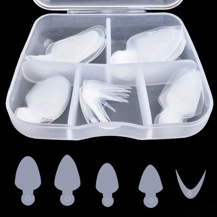 Tampons en silicone souple réutilisables pour les ongles,moule de ...