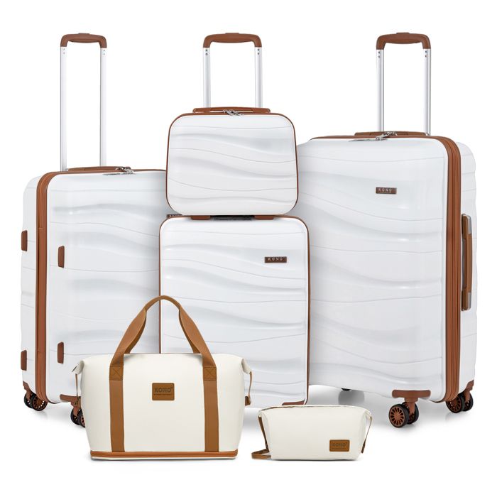 Set de 6 Valises de Voyage (30/55/66/76cm)+Pliable Sac de Voyage Valise ...