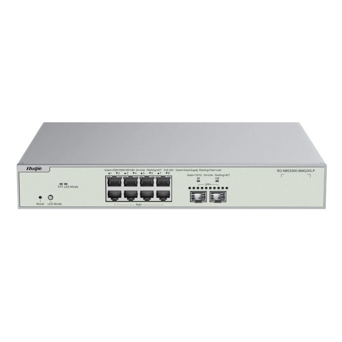 Switch Reyee Géré PoE Cloud Layer2 8x PoE MultiGigabit + 2x 10Gbps SFP+ ...