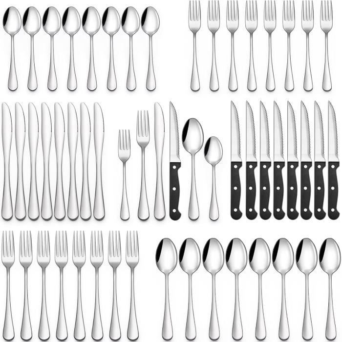 Couverts De Table 8 Personnes, Menagere 48 Pieces Set De Couvert ...