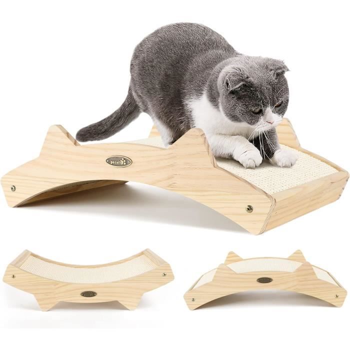 Griffoir pour chat 2 en 1 - Pecute - Sisal bifacial - Structure en bois ...