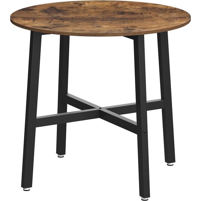 Table à Manger, Table de Cuisine Ronde, pour Salon, Bureau, 80 x 75 cm ...